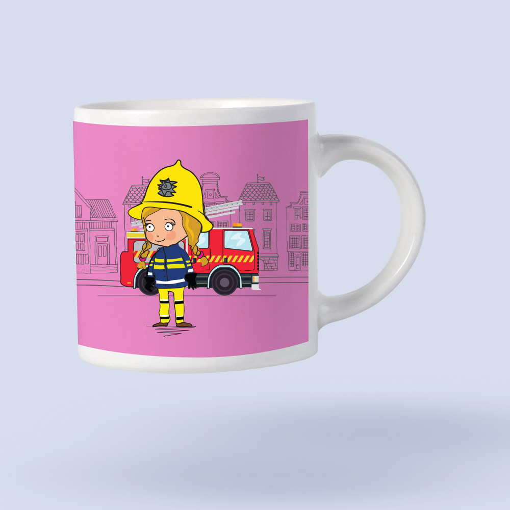 Fire Officer mug: Girls – Helen & Max